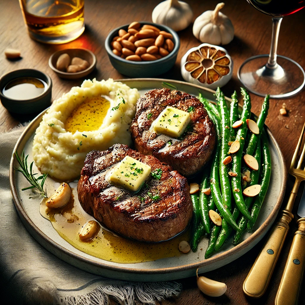 Classic American Steak Dinner for Two - Recipe for 2